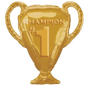 Gold Trophy Balloon | Trophy Shaped Foil Balloon | Champion Trophy ...