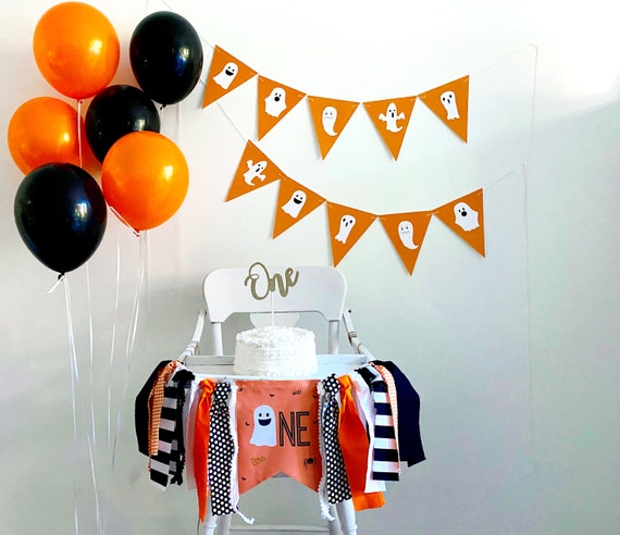 Orange and Black Halloween 1st Birthday Party, October First Birthday ...
