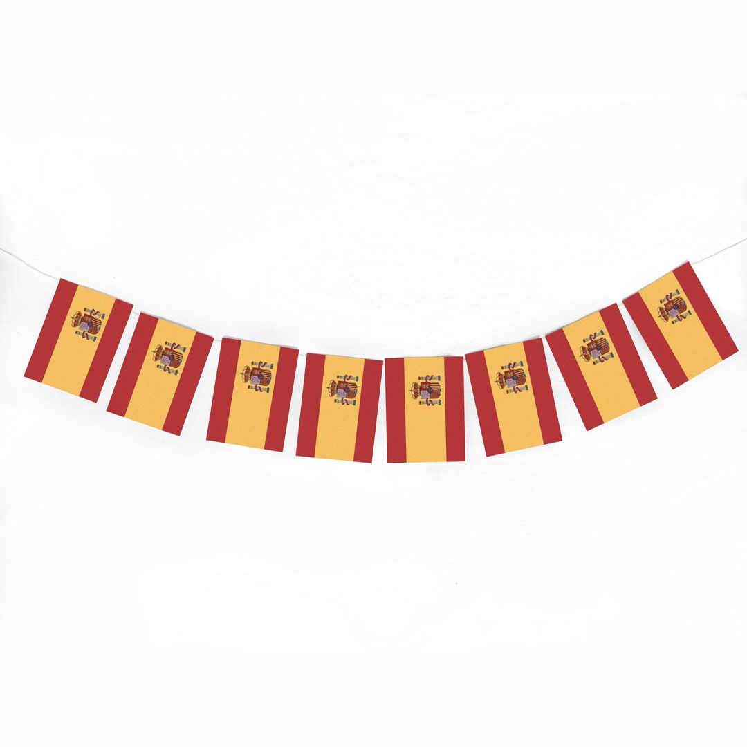 Spain Flag Banner, Spanish Flag Banner, Team Spain Garland, World Flags ...