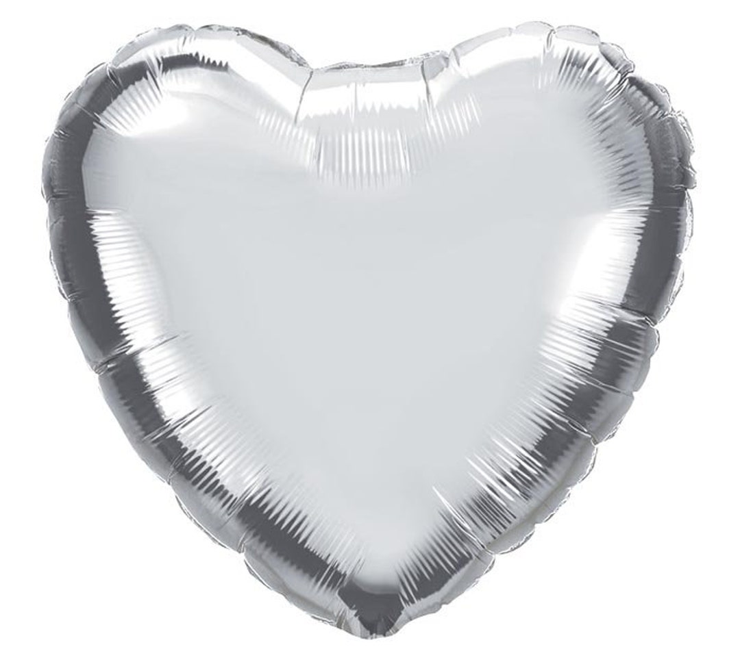 Silver Heart Balloon | Valentines Party Decor | I Love You Foil Balloon ...