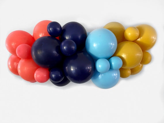 Colorful Balloon Garland | Multi-Color Balloon Decor | Coral Balloon ...