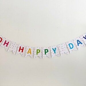 Oh Happy Day Banner | Birthday Party Banner | Celebration Banner ...