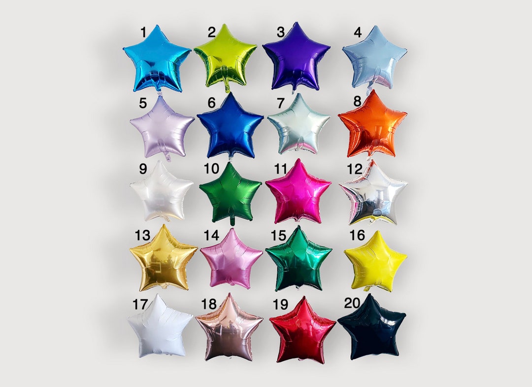 Individual Star Balloon | Birthday Party Decor | Celebration Balloons ...
