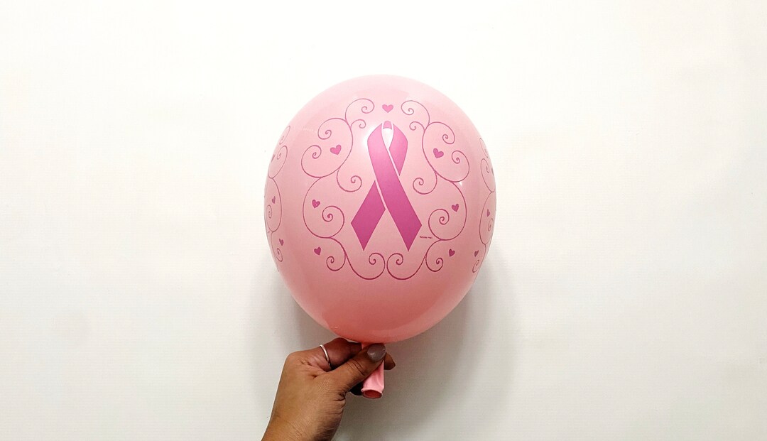 Breast Cancer Awareness Latex Balloon | Pink Ribbon Balloon | Breast ...