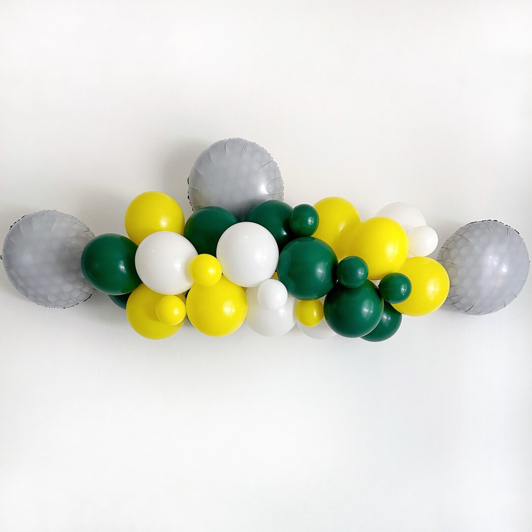 Golf Party Balloons | Golf Balloon Garland | Yellow Green Balloons ...
