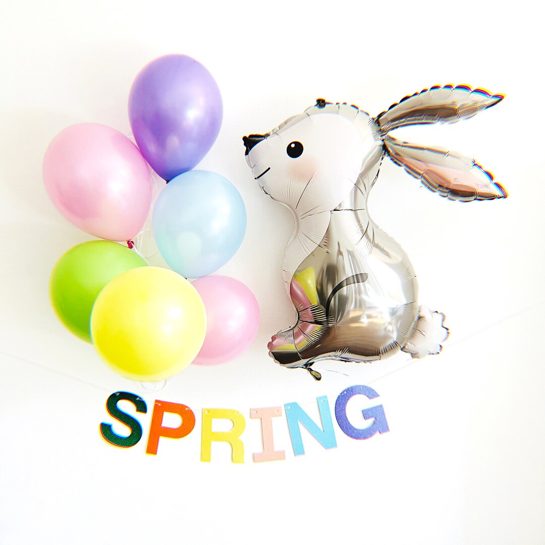 Spring Balloon Bouquet, Easter Balloons, Easter Bunny Decor, Spring ...