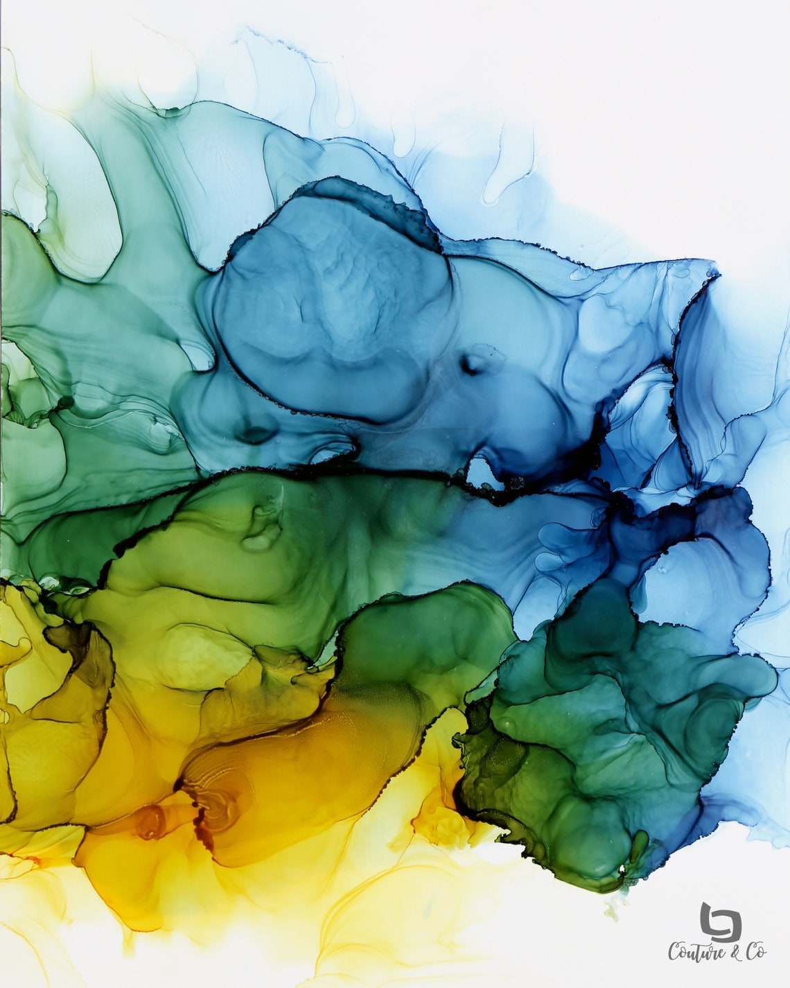 Sunrise Original Alcohol Ink Art Alcohol Ink Art Modern | Etsy