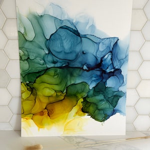 Sunrise, Original Alcohol Ink Art, Alcohol Ink Art, Modern, Abstract ...