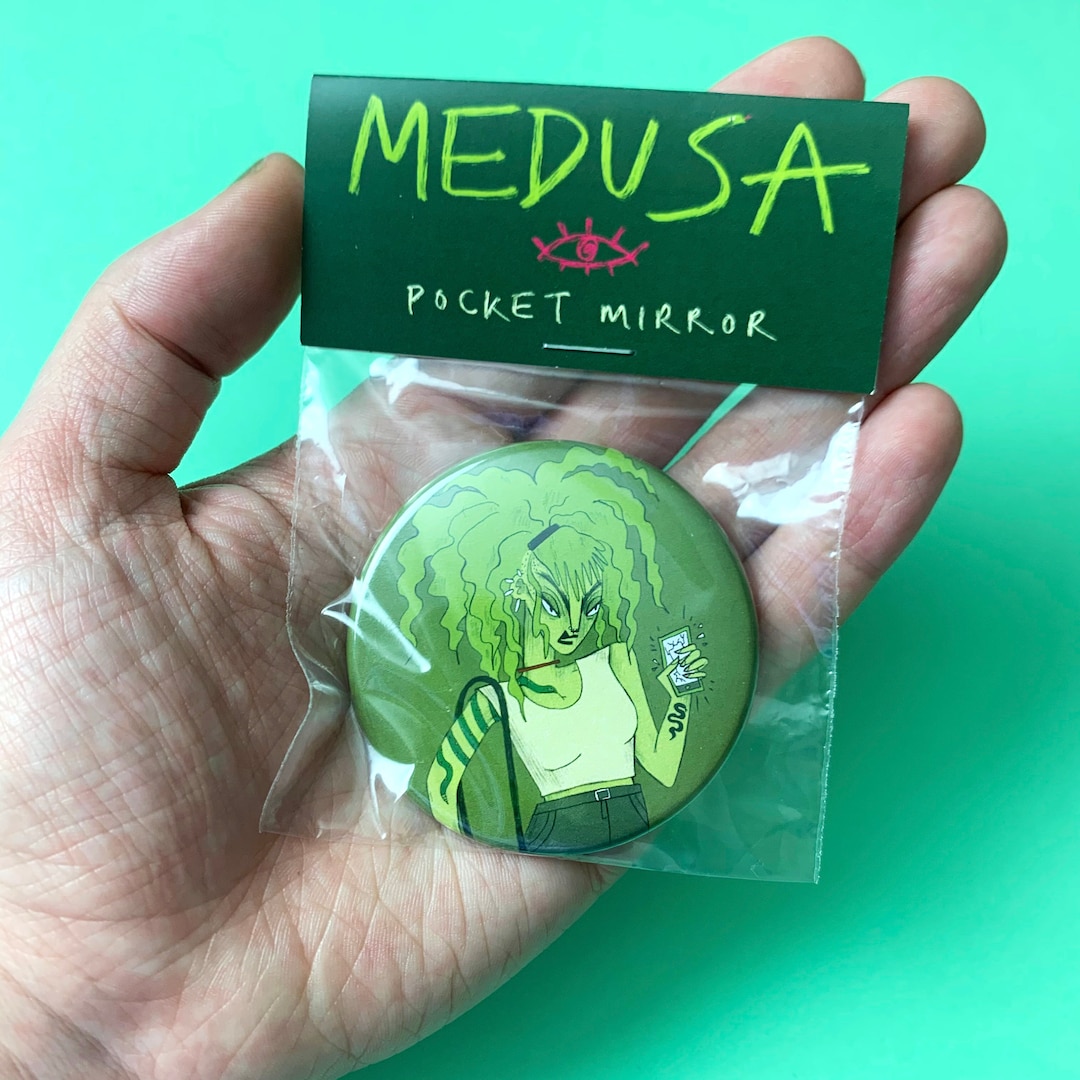 MEDUSA 58mm Pocket Mirror 2 Inch Gorgon Women of Greek - Etsy