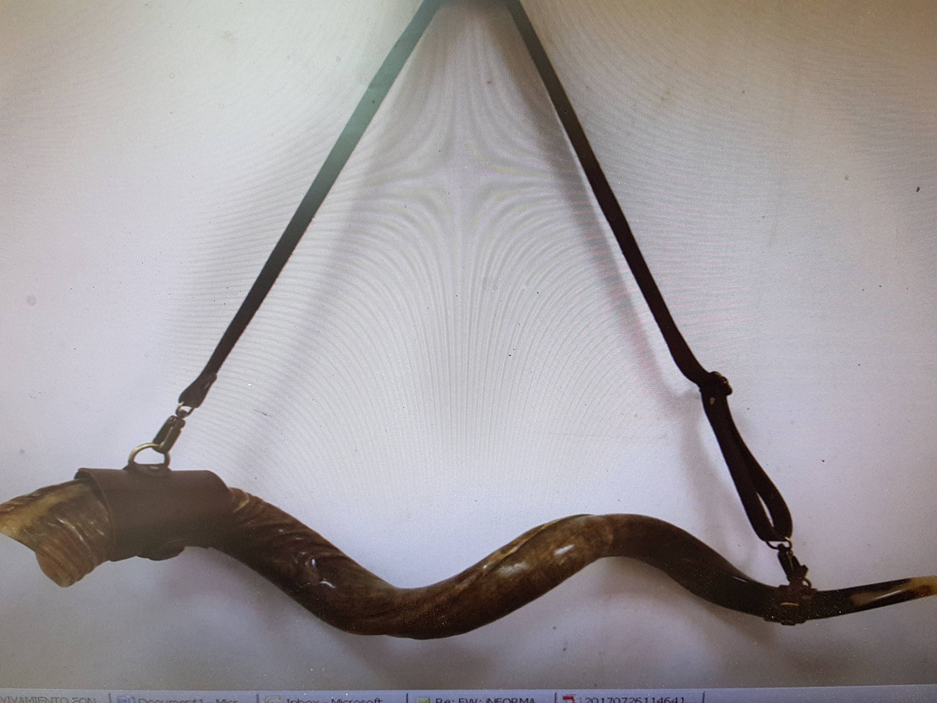 Shofar Real Leather Carrying Sling. Hand Made. "old Brass" Finish ...