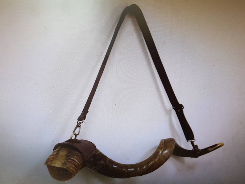 Shofar Real Leather Carrying Sling. Hand Made. "old Brass" Finish ...