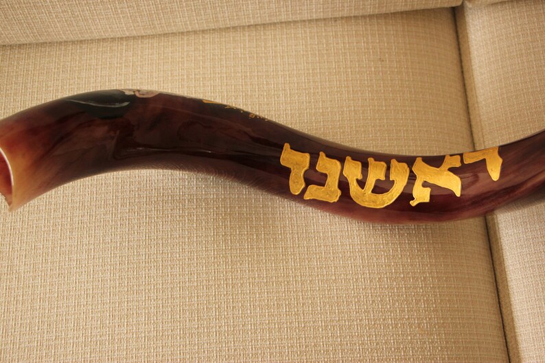 Pintado de 40 42 Shofar.Hand de cuerno de kudu. - Etsy España