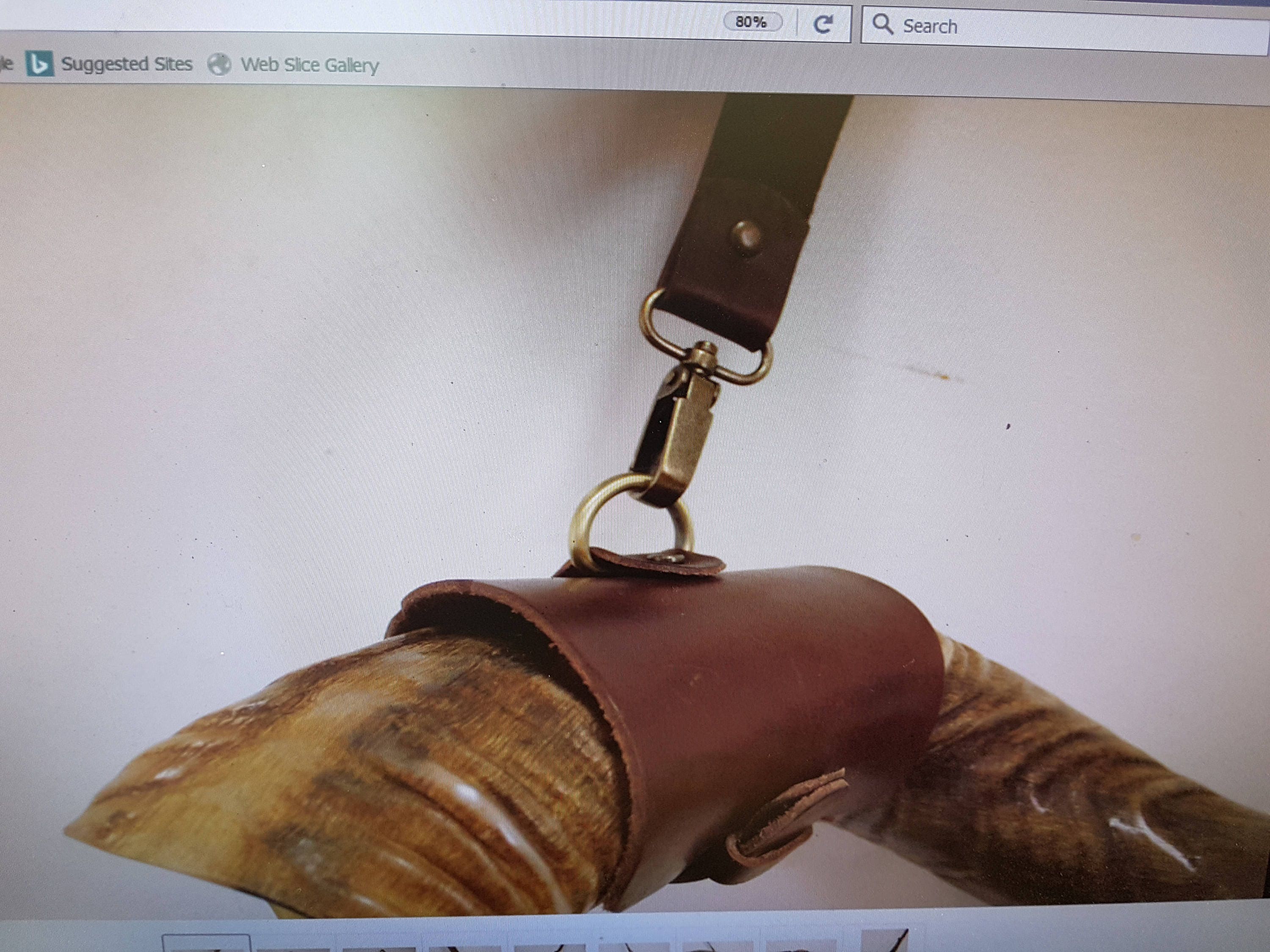 Shofar Real Leather Carrying Sling. Hand Made. "old Brass" Finish ...