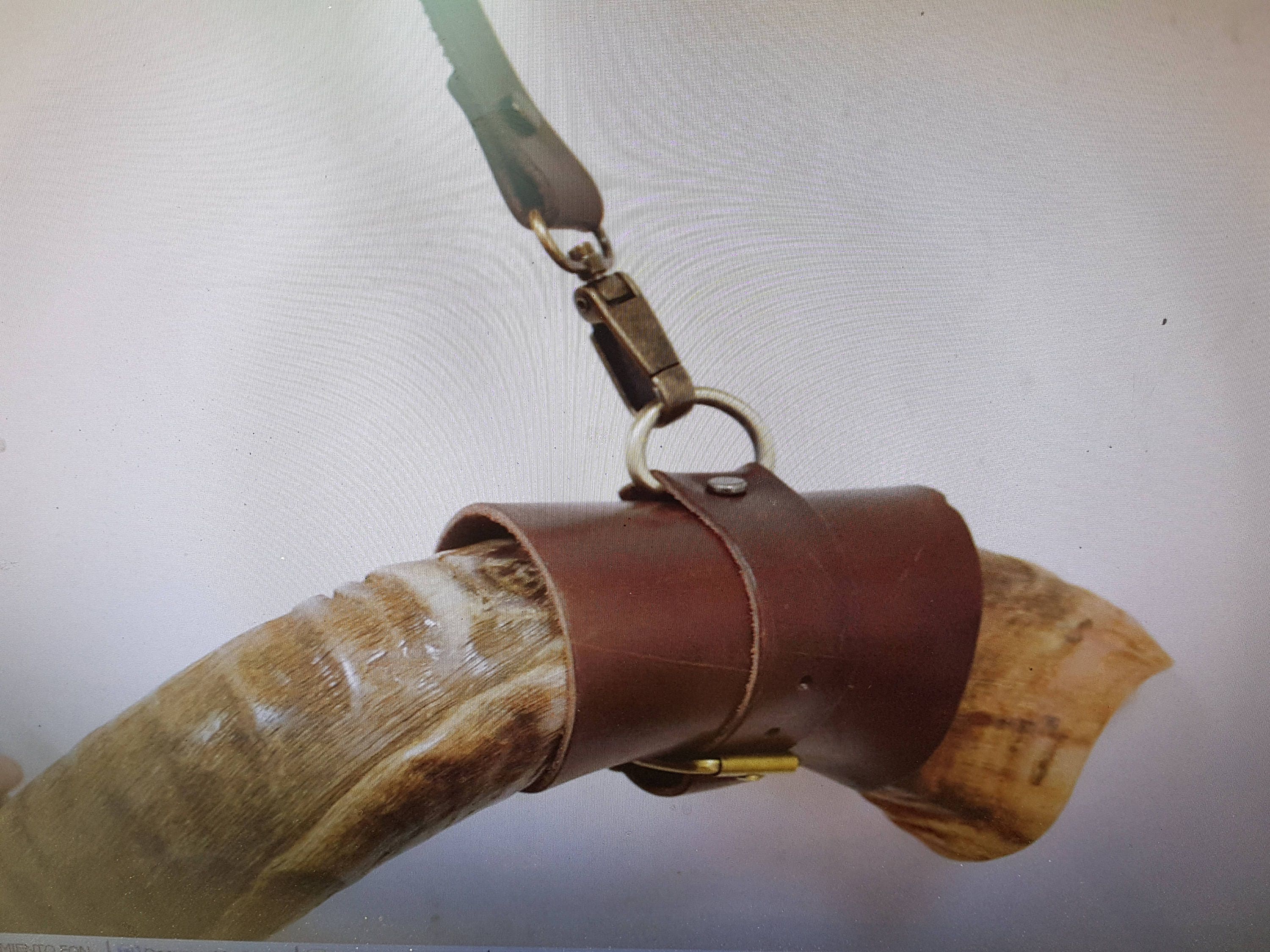 Shofar Real Leather Carrying Sling. Hand Made. "old Brass" Finish ...