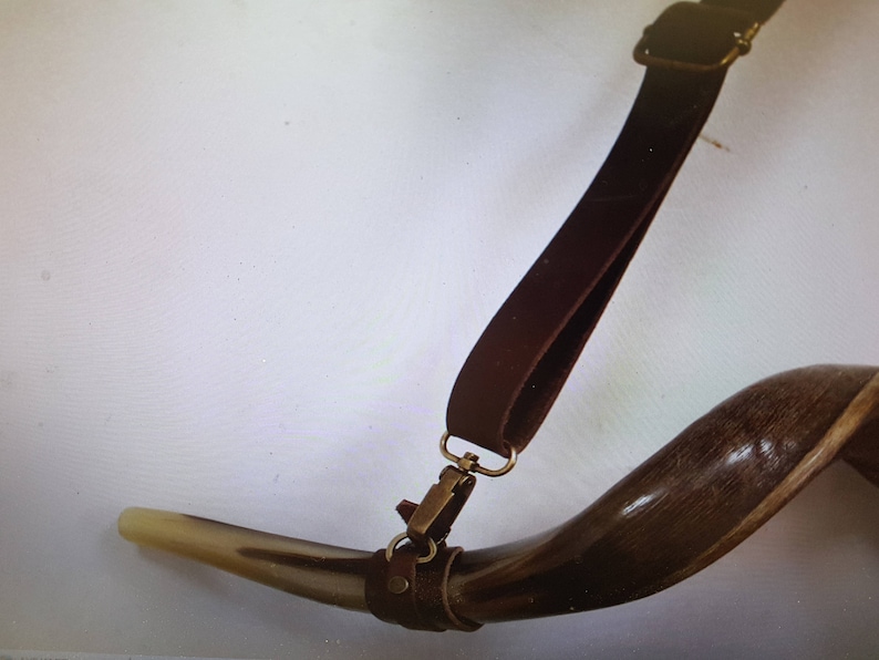 Shofar Real Leather Carrying Sling. Hand Made. "old Brass" Finish ...