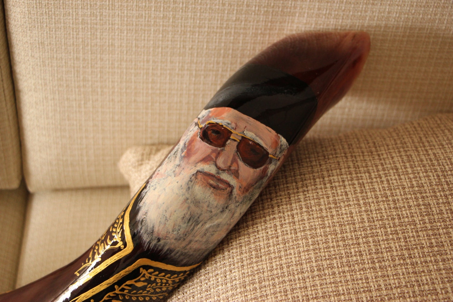 Pintado de 40 42 Shofar.Hand de cuerno de kudu. - Etsy España