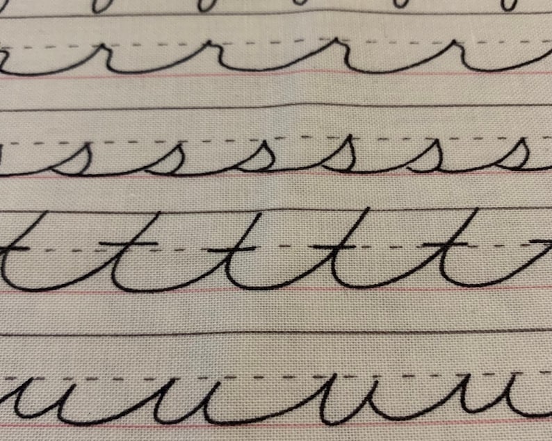 Cursive Fabric by Moda, Quilt Fabric, Fabric by the Yard, Mrs Nelsons ...