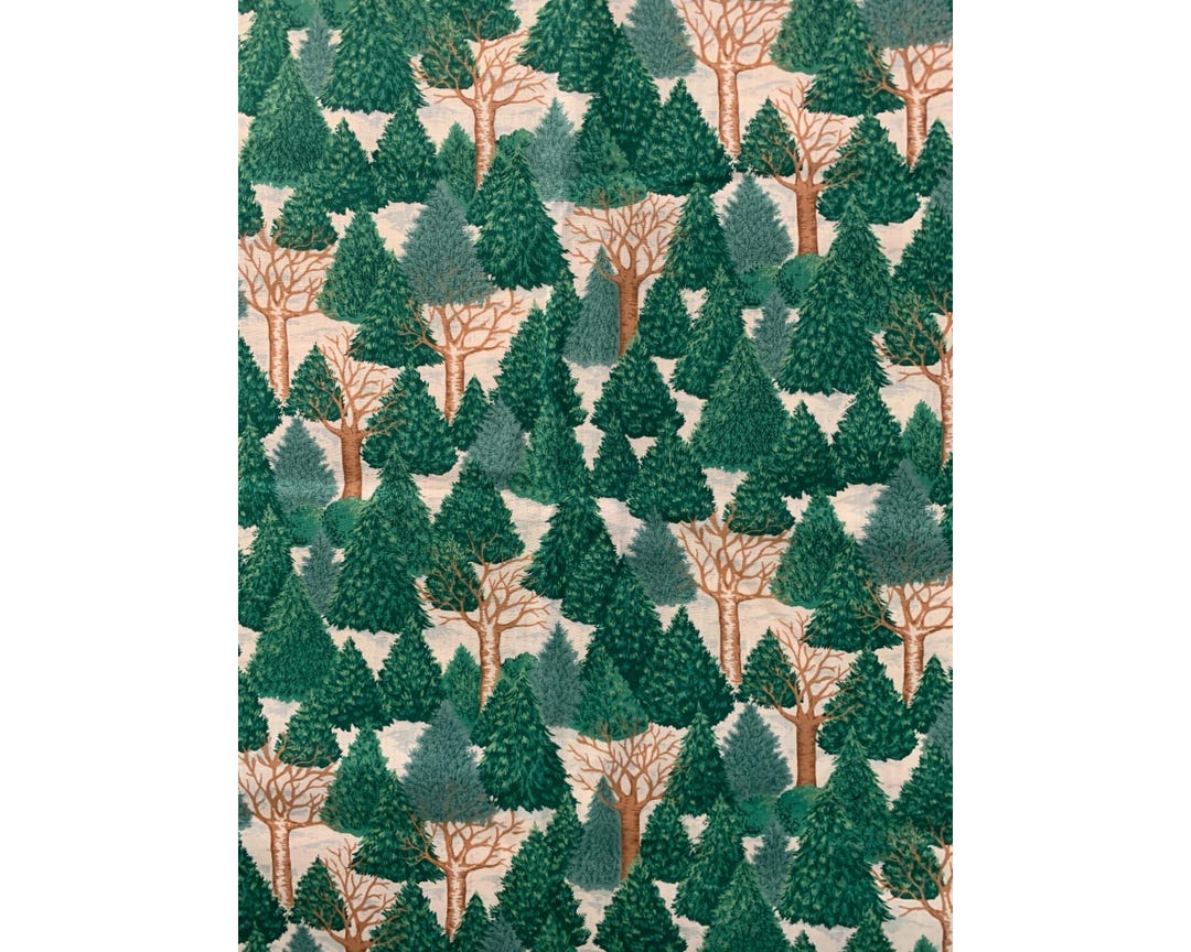 Quilt Fabric by Fabric Traditions, Green Tree Fabric, Pine Tree ...
