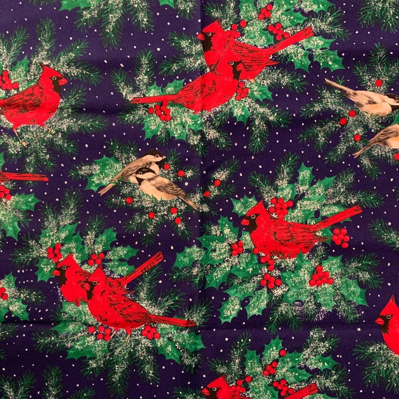 Cardinal Fabric - Etsy