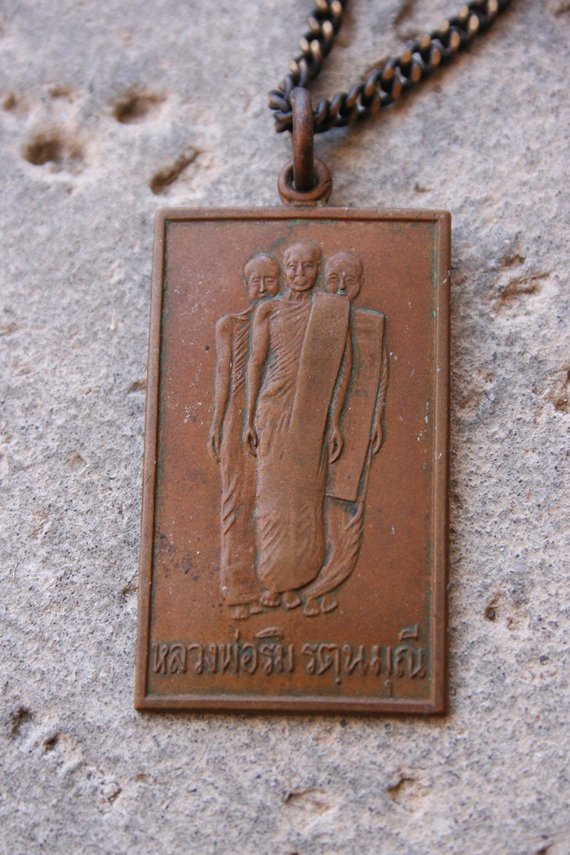Private Collection: Solid Bronze Three Monk Necklace Dog Tag Style - Etsy