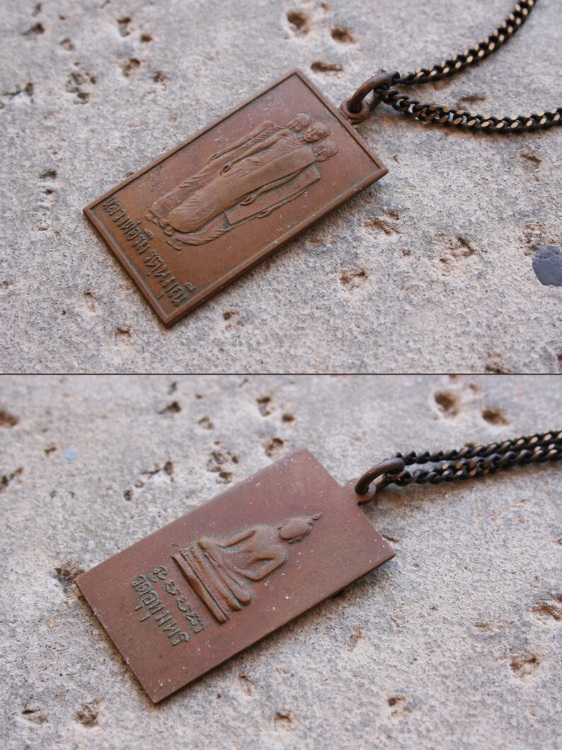 Private Collection: Solid Bronze Three Monk Necklace Dog Tag Style - Etsy