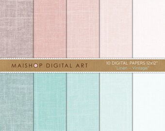 Linen Digital Paper | Etsy
