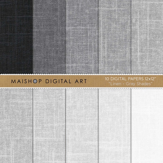 Digital Paper Linen gray Shades Textured Neutral - Etsy