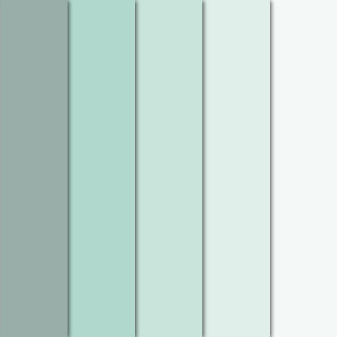 Solid Color Digital Paper I Pale Pink & Mint Green Plain Backgrounds I ...