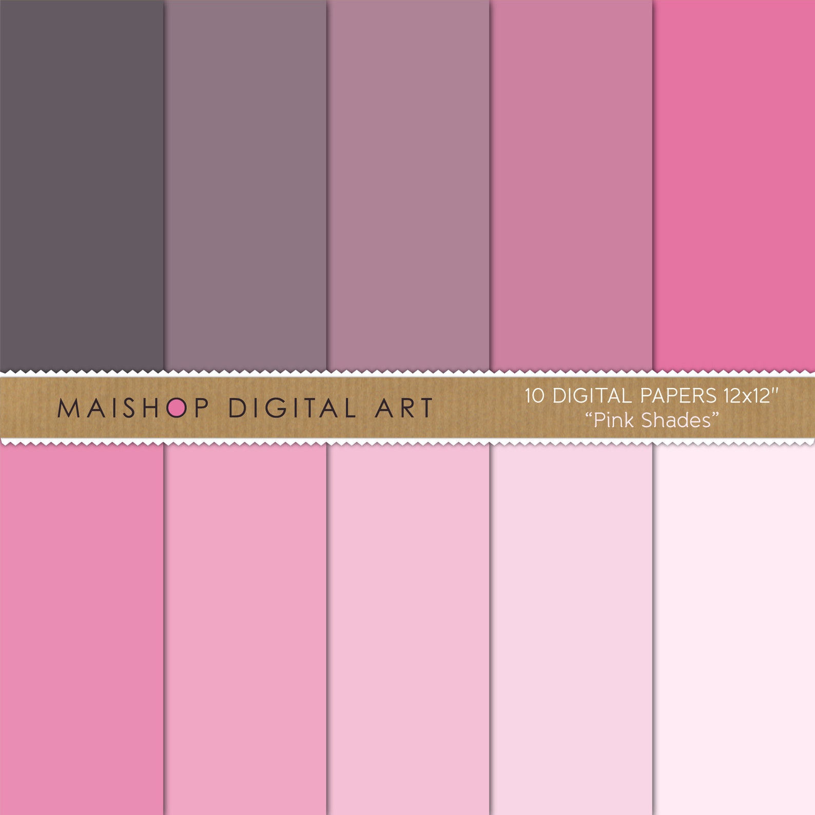 Solid Color Digital Paper 'pink Shades' Printable Scrapbook Papers for ...
