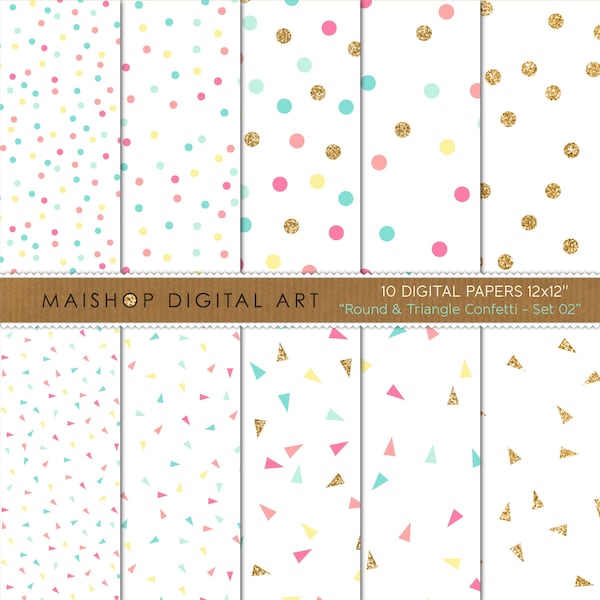 Triangle Confetti - Etsy
