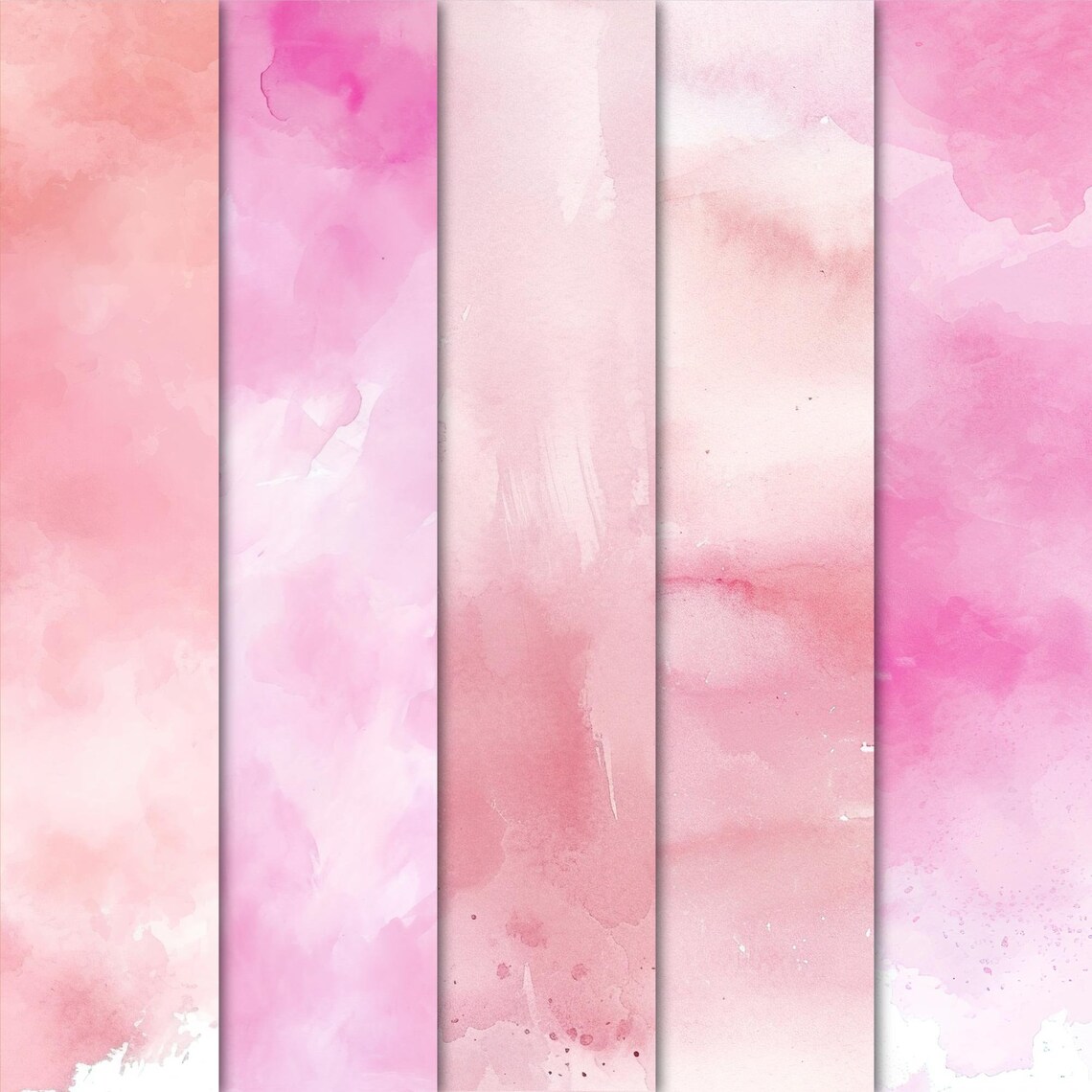 Pink Watercolor Texture Digital Papers • Instant Download Printable ...