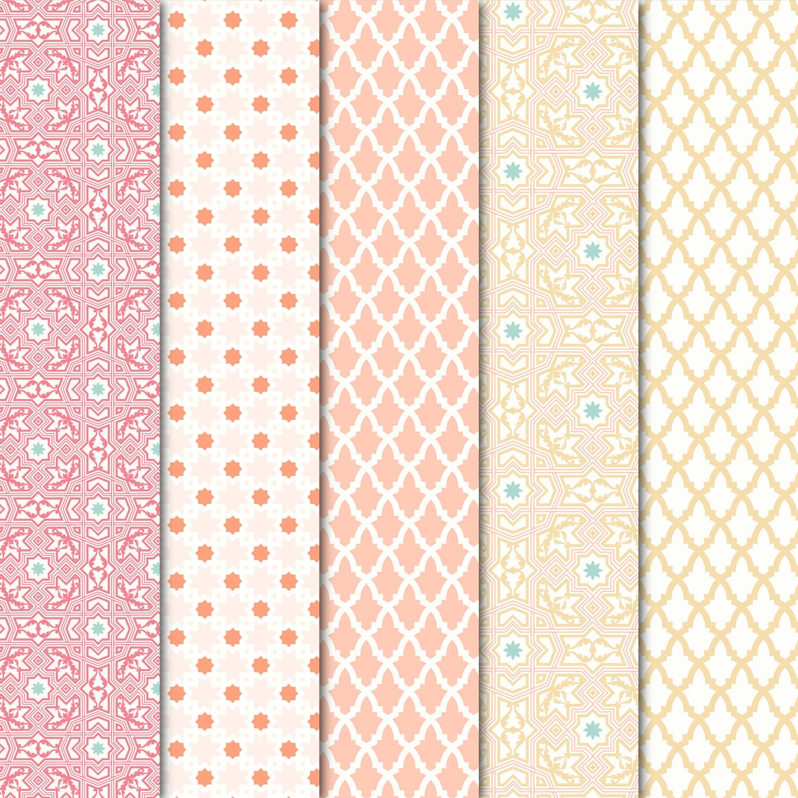 Digital Paper "arabesque - Set 03" Printable Scrapbook Papers for ...