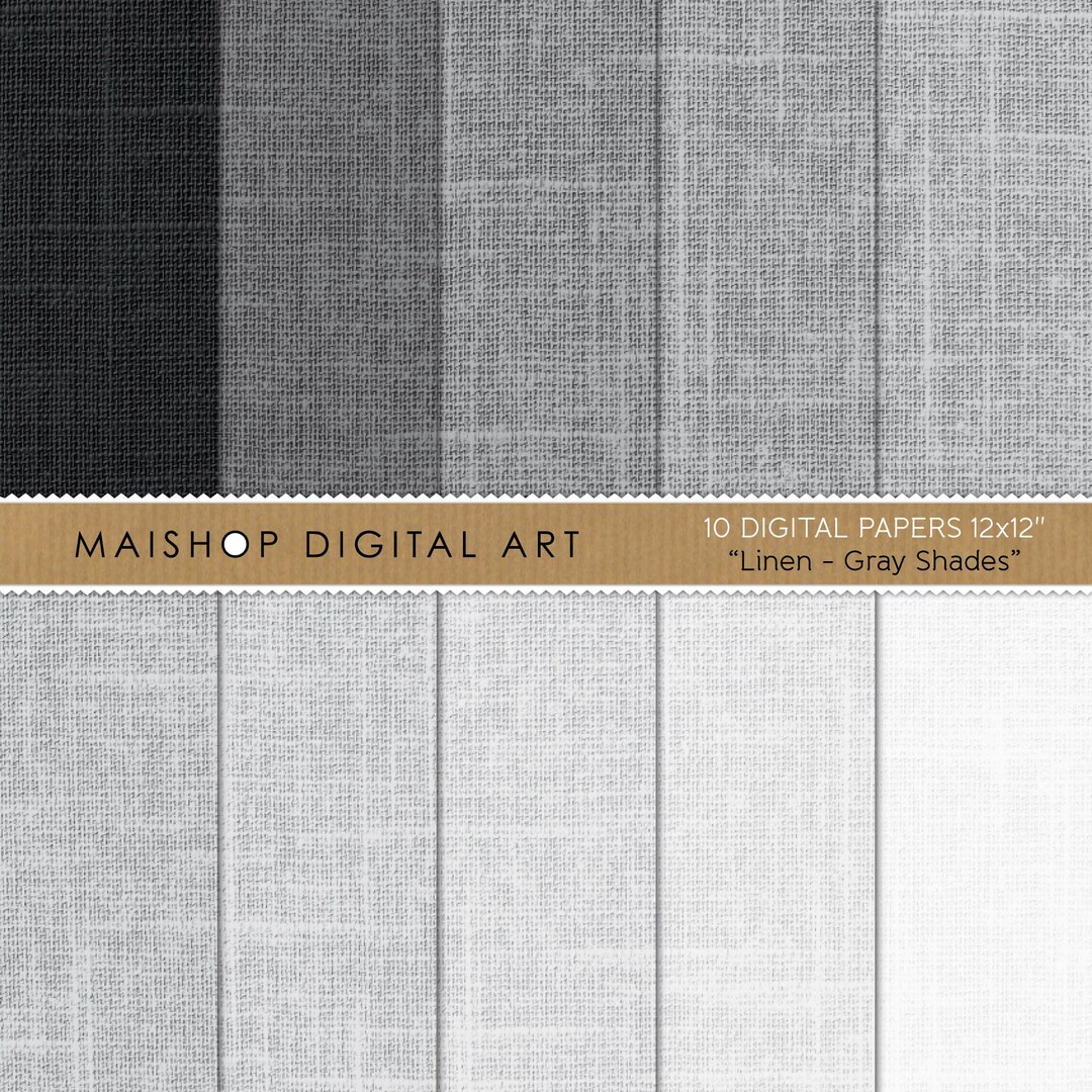 Digital Paper Linen "gray Shades" Textured Neutral Backgrounds ...