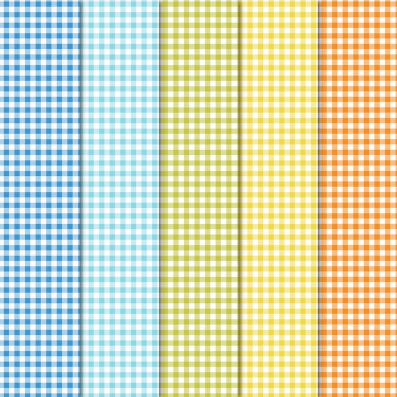 Gingham Digital Paper I Printable Checkered Pattern Scarpbook - Etsy