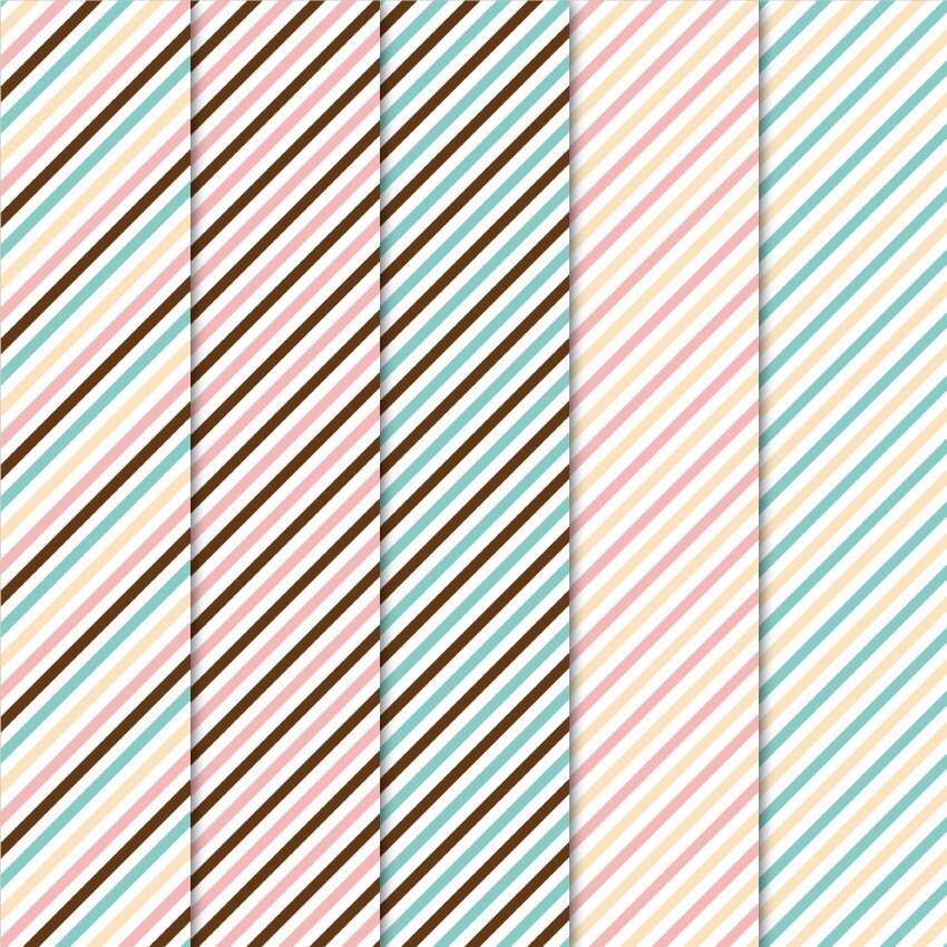 Digital Paper 'ice Cream Stripes' Vanilla Baby Pink | Etsy