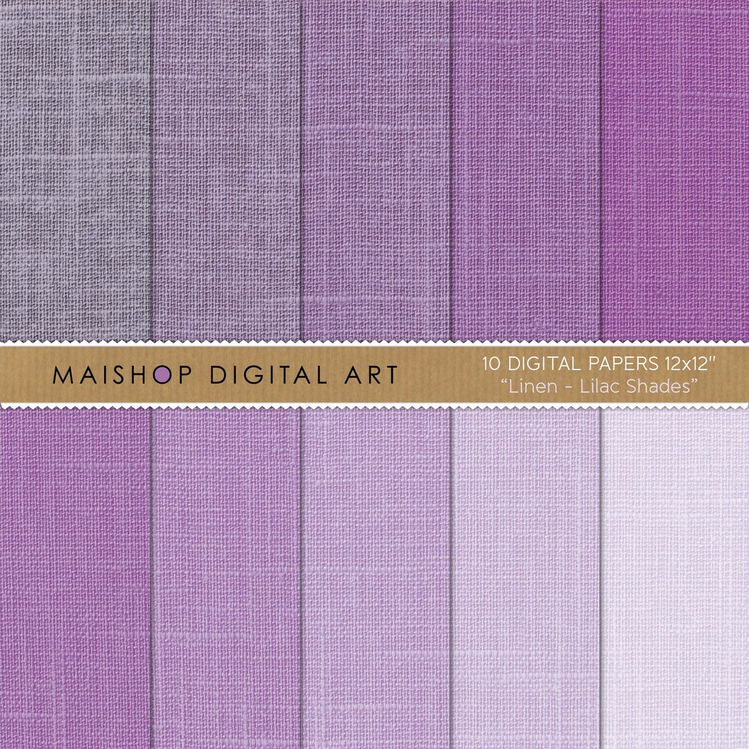 Digital Paper Linen 'lilac Shades' High Resolution Printable Sheets for ...