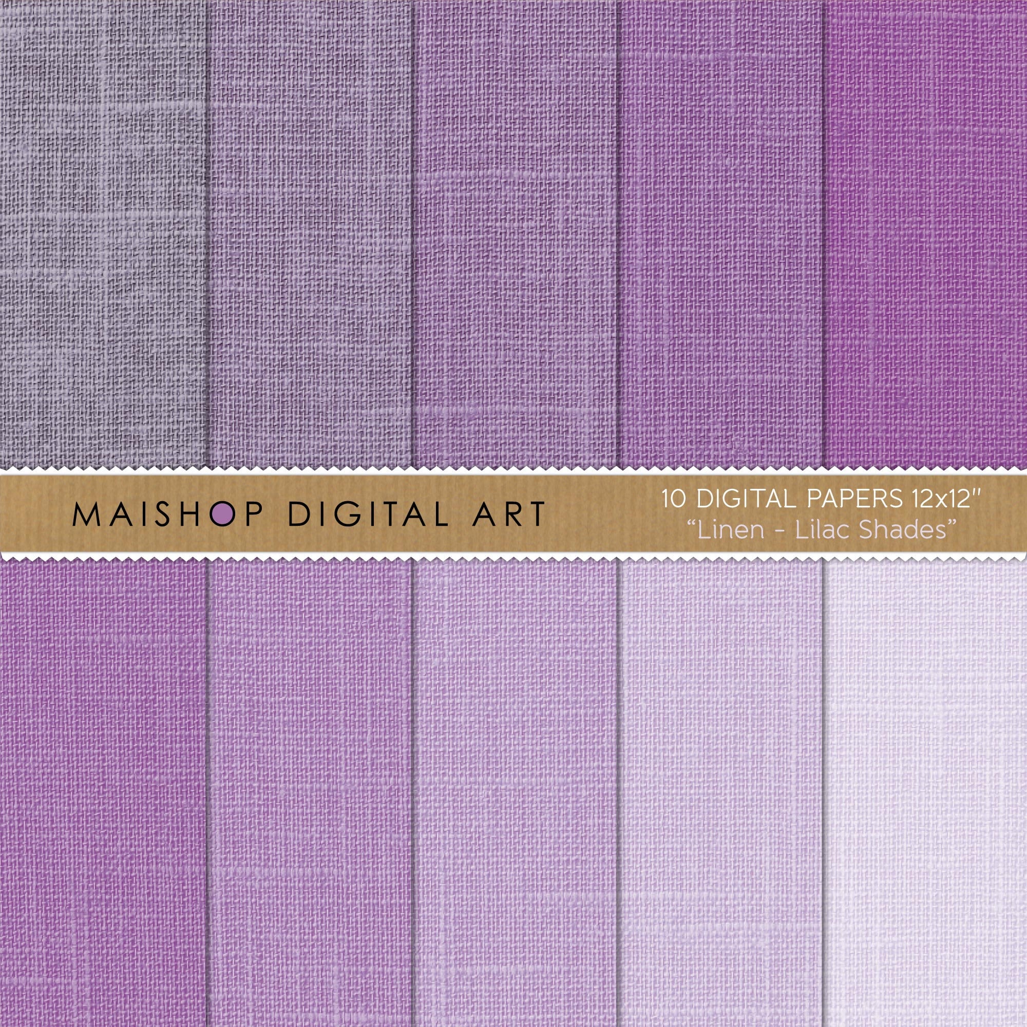 Digital Paper Linen 'lilac Shades' High Resolution Printable Sheets for ...