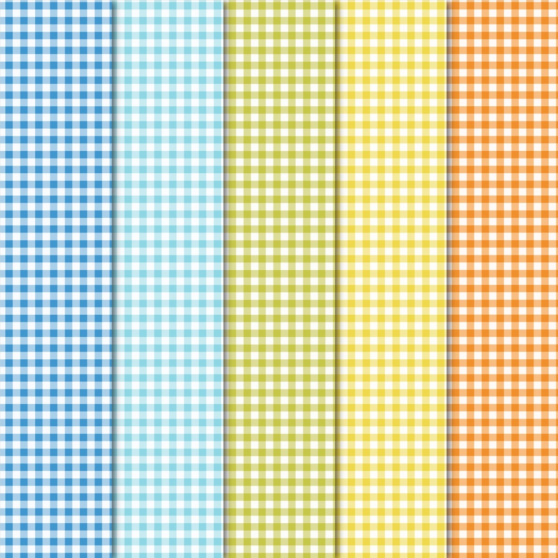 Gingham Digital Paper I Printable Checkered Pattern Scrapbook Papers I ...