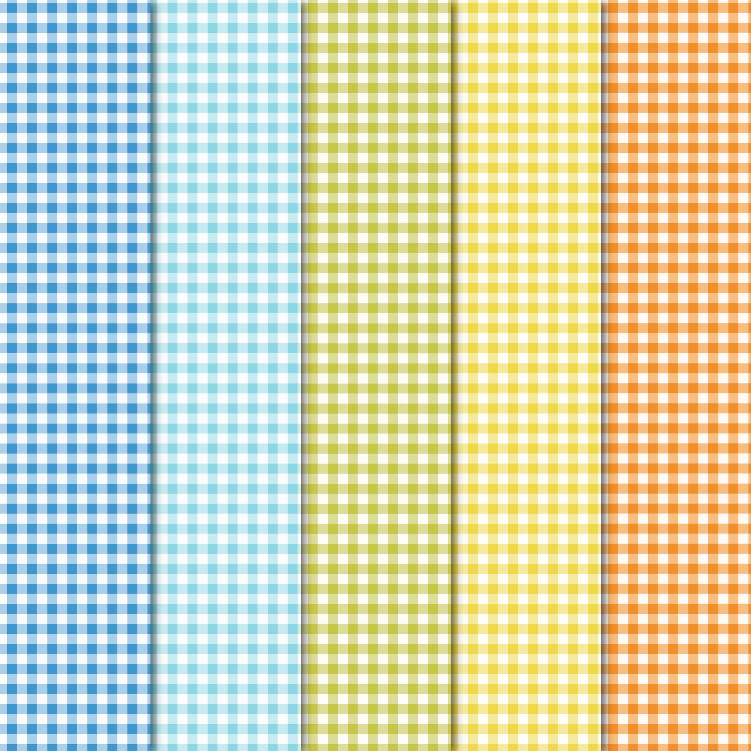 Gingham Digital Paper I Printable Checkered Pattern Scrapbook Papers I ...