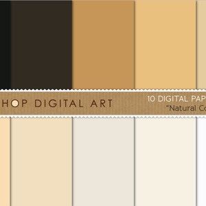 Solid Color Digital Paper natural Chocolate - Etsy