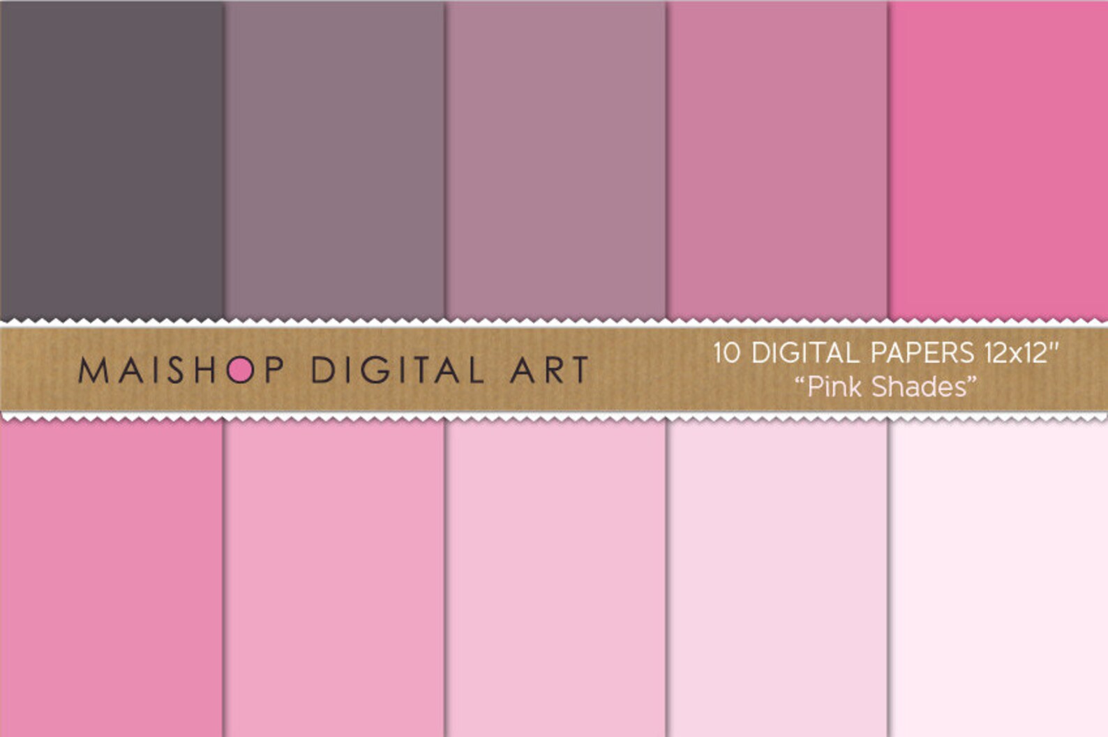 Solid Color Digital Paper 'pink Shades' Printable - Etsy