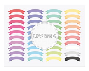 Banner Clip Art Silver Glitter PNG Banners Digital Download for Web ...