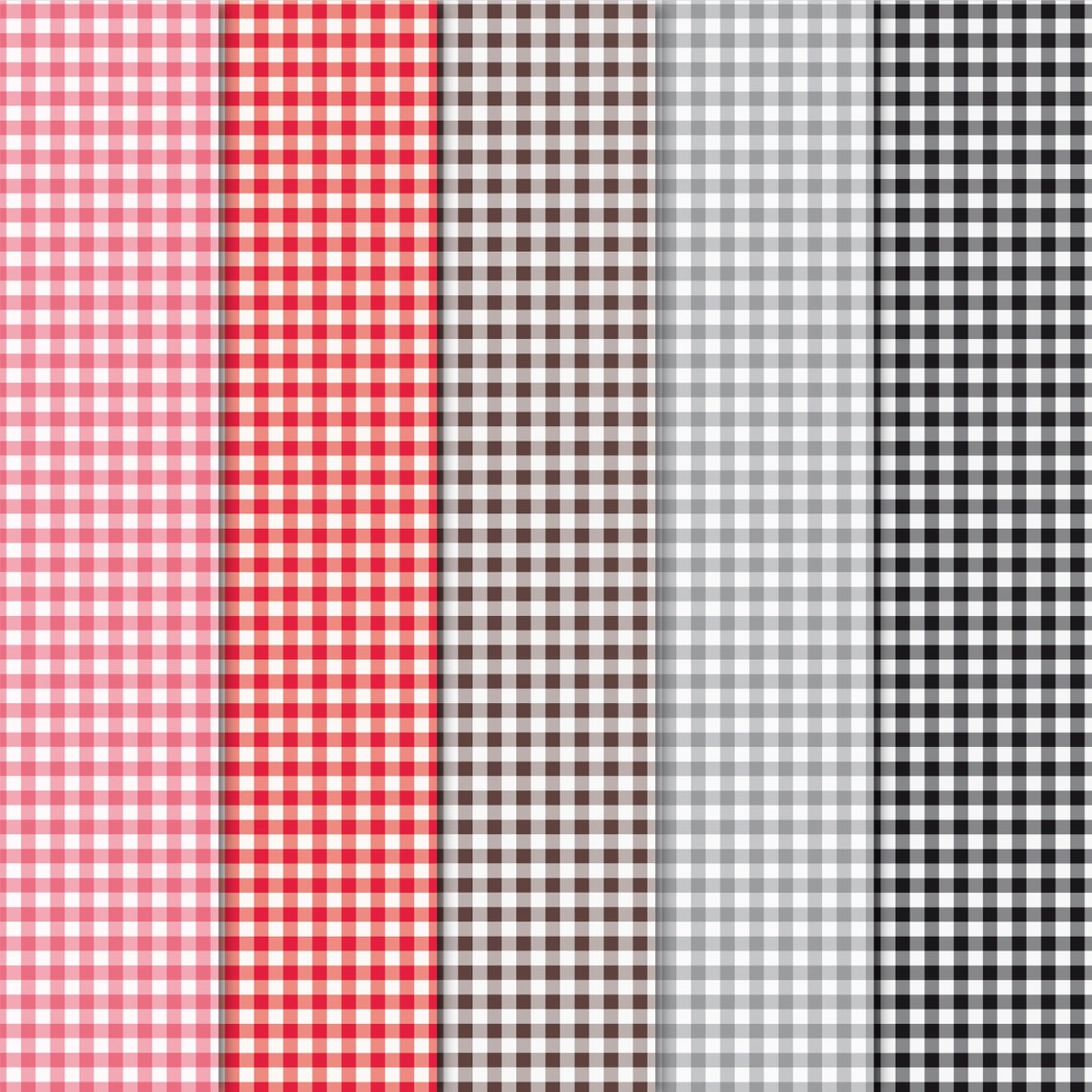 Gingham Digital Paper I Printable Checkered Pattern Scrapbook Papers I ...