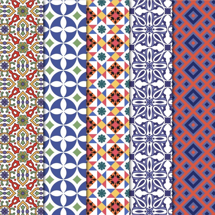 Digital Paper world Tiles Set 02 Printable | Etsy