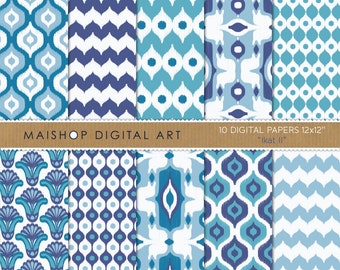 Ikat Digital Paper - Etsy