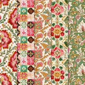 Seamless Indian Style Digital Papers • Boho Textured Patterns ...