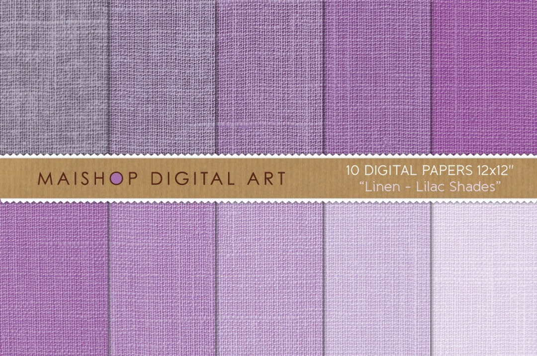 Digital Paper Linen 'lilac Shades' High Resolution - Etsy