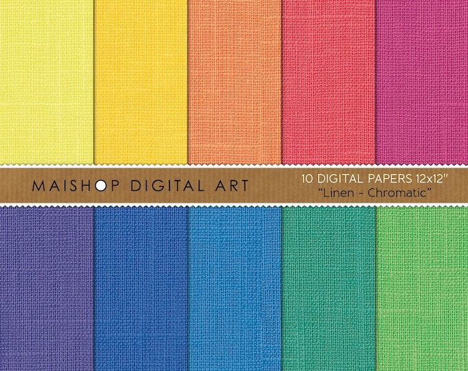 100 Linen Texture Digital Papers, Commercial Use Instant Download ...