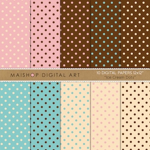 Polka Dot Digital Paper, Scrapbook Designs, Printable Dot Patterns ...