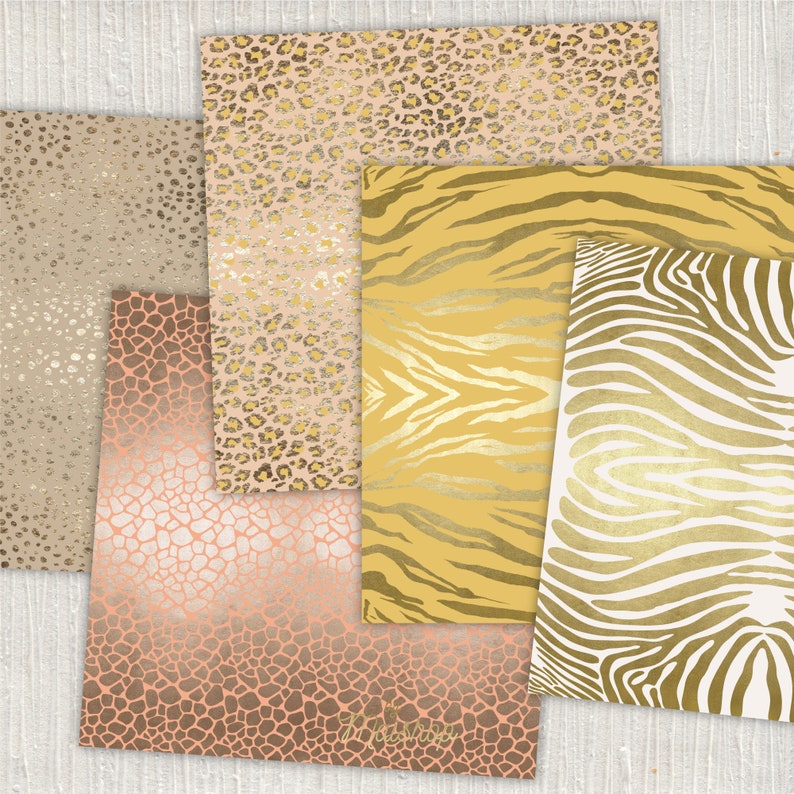 Animal Print Digital Paper africa Skins Set 03 - Etsy